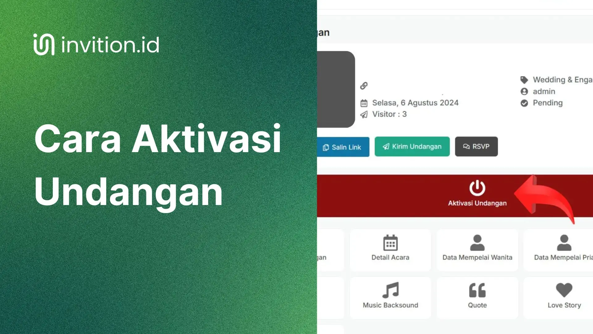 Cara Aktivasi Undangan - Invition.id